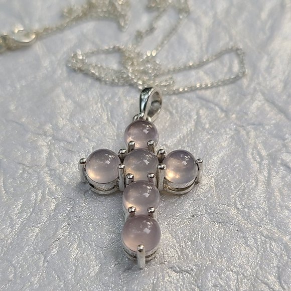 JewelrybyJohnM | Jewelry | Rose Quartz Cross Pendantcommunion Religious ...